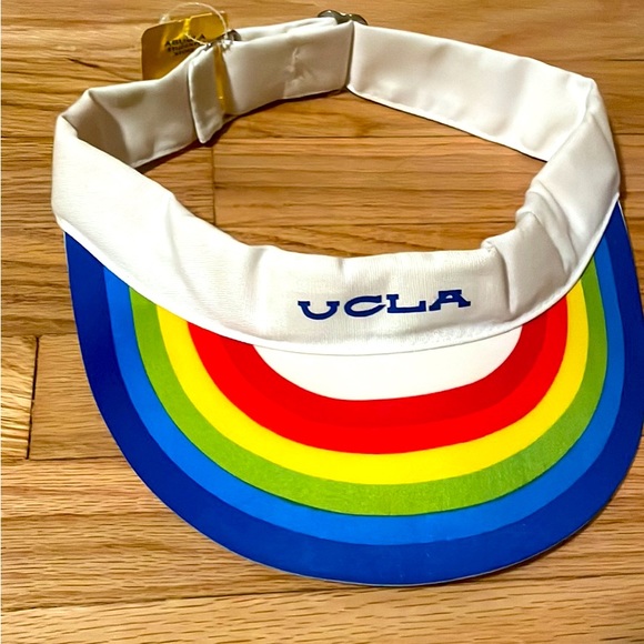 Accessories | True Vintage 7s80s Ucla Rainbow Visor Pride | Poshmark